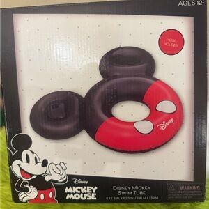 Disney | Other | Disney Mickey Mouse Red And Black Swim Ring With Cup ...